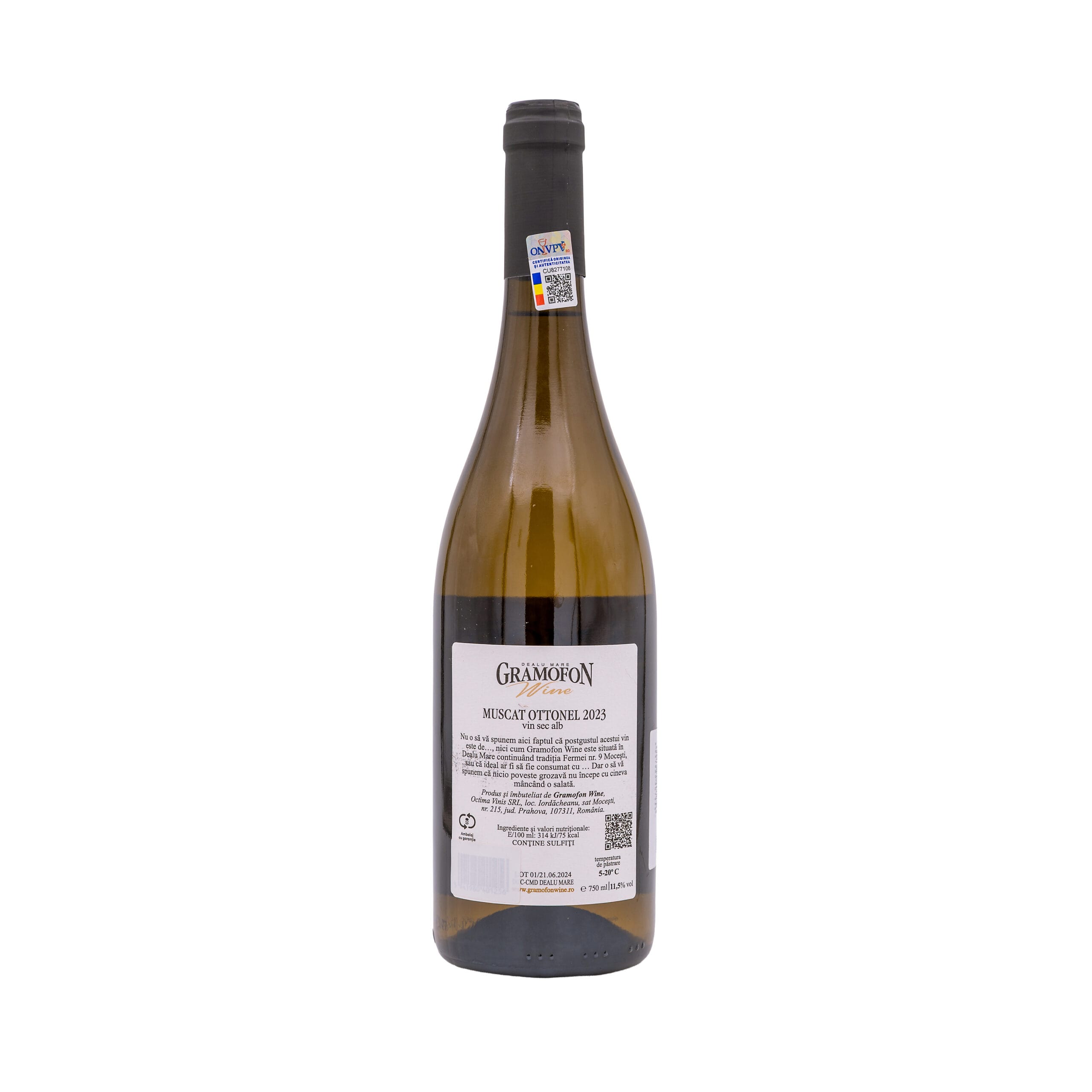 Gramofon Wine Muscat Ottonel Alb Sec 0.75L - GOODBOOZE